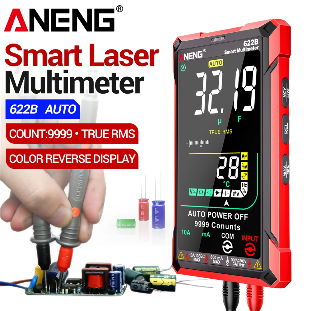 ANENG 622B Multimeter 9999 Count Smart Professional AC/DC Voltage Meter ...