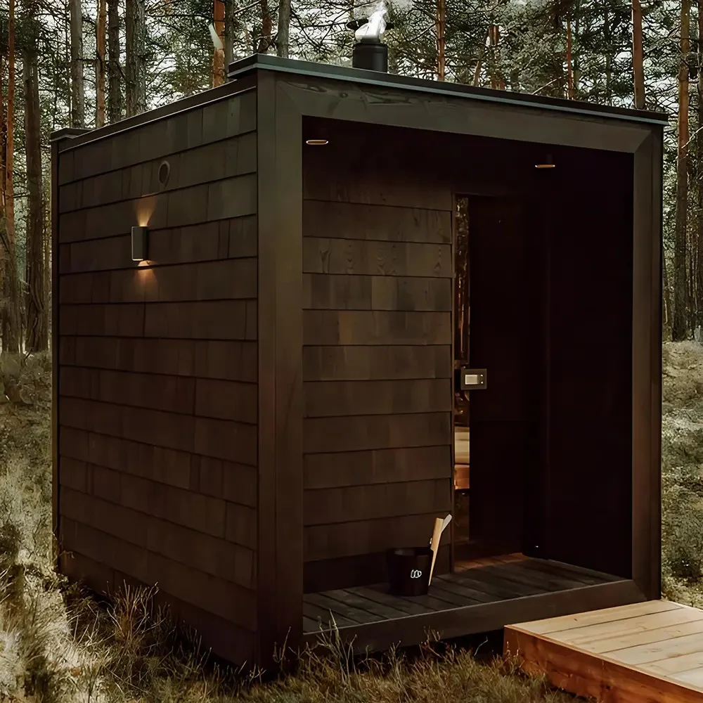 For Red Cedar Cube Sauna with a full set of sauna accessories for ...