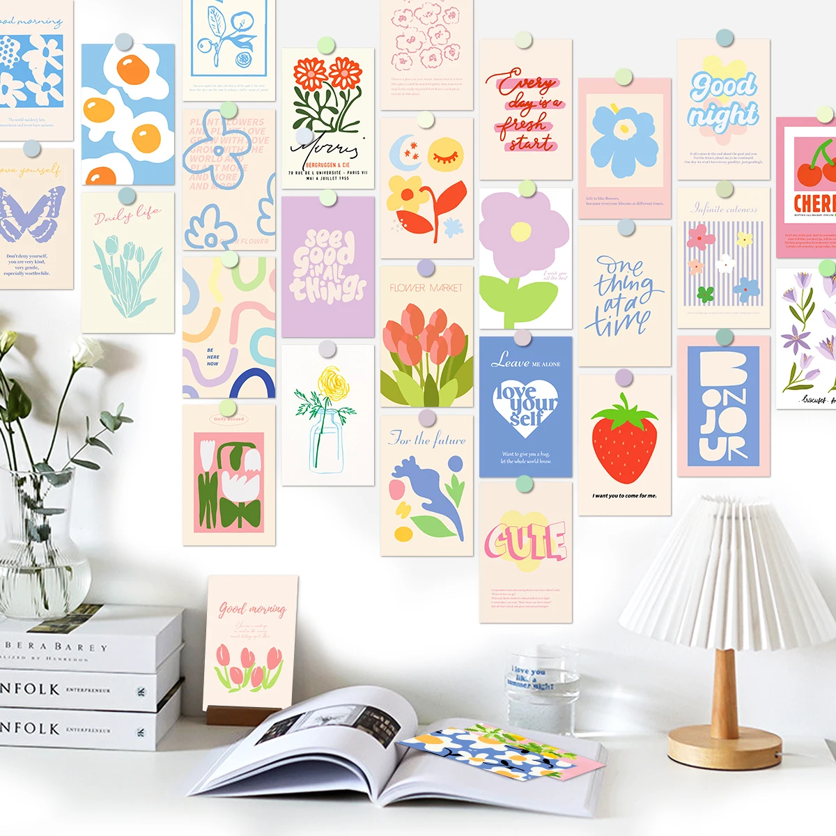 30pcs-Pastel-Aesthetic-Posters-Perfect-for-College-Dorm-Room-and-Girls ...