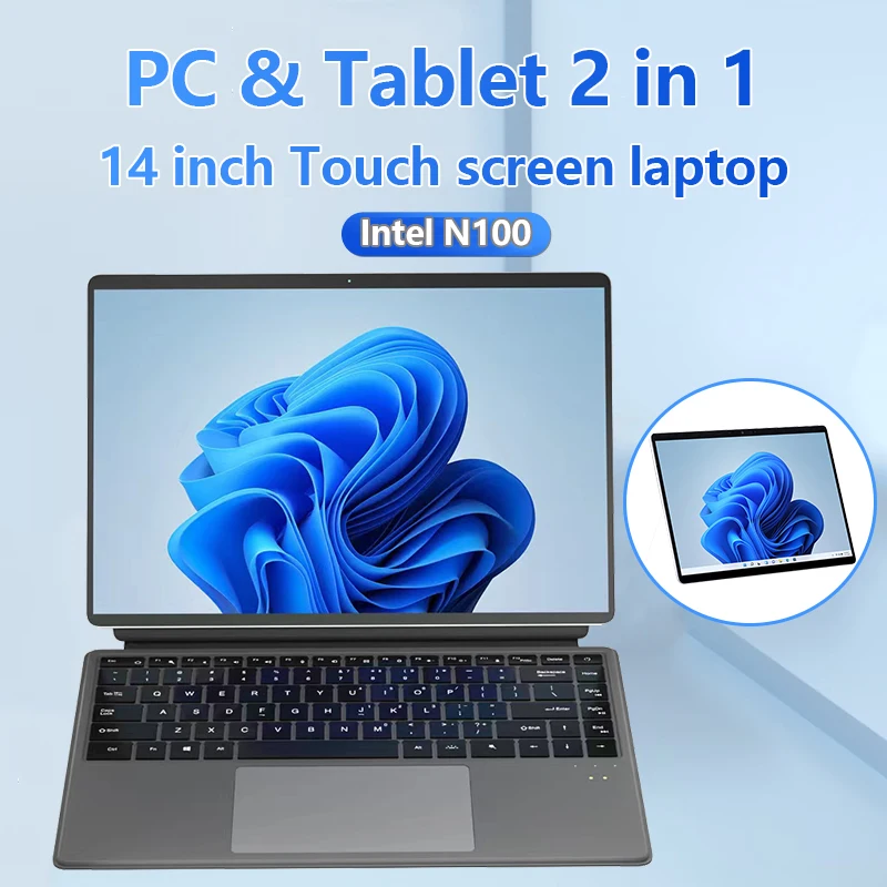 PC-Tablet-2-in-1-Touch-Screen-Laptop-14-Intel-N100-DDR5-16G-RAM ...