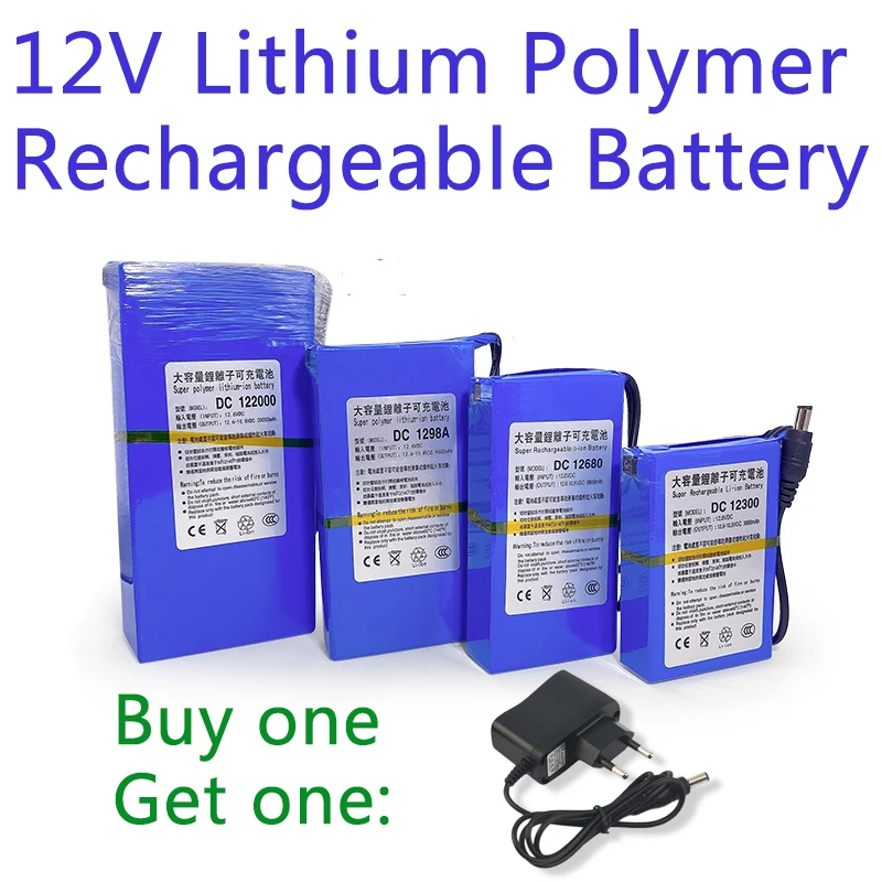 12V Lithium polymeer Batterij Beschermende Dc 12V 20000Mah Li Ion Super ...