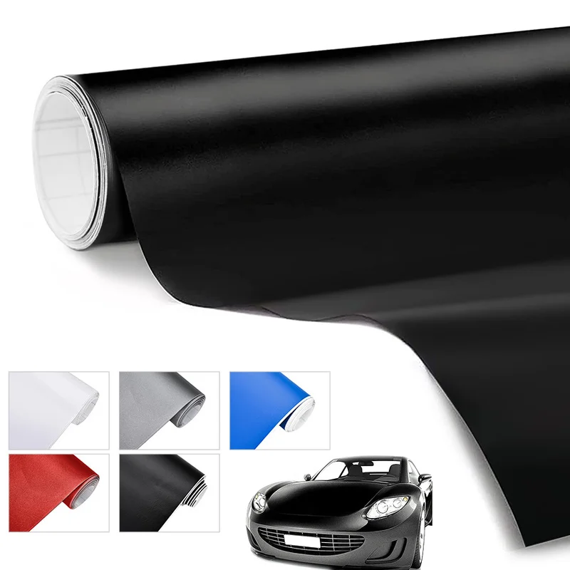 Matte-Black-Vinyl-Film-Car-Wrap-Foil-Sticker-Vehicle-Wraps-Console ...