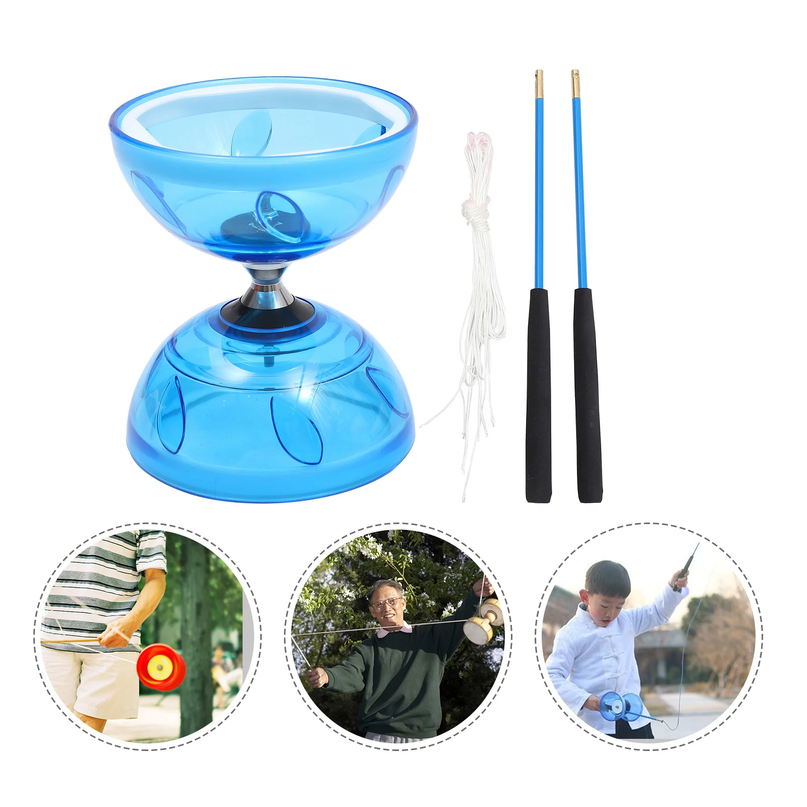 Diabolo-chin-s-yoyo-triplo-rolamento-diabolo-profissional-malabarismo ...