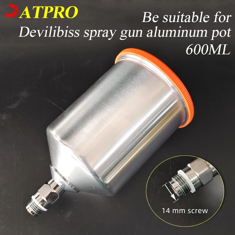For-Devilibiss-Spray-Gun-Aluminum-Pot-600ML-For-Tway-Spray-Gun ...