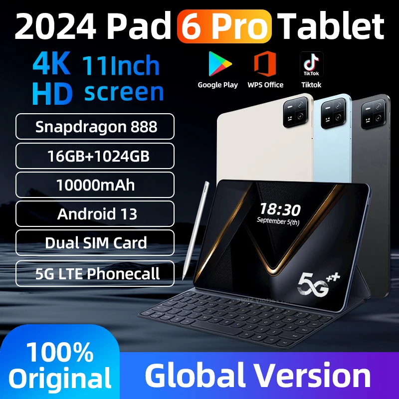 2024-Original-Global-Version-Tablets-Android-13-Pad-6-Pro-Snapdragon ...