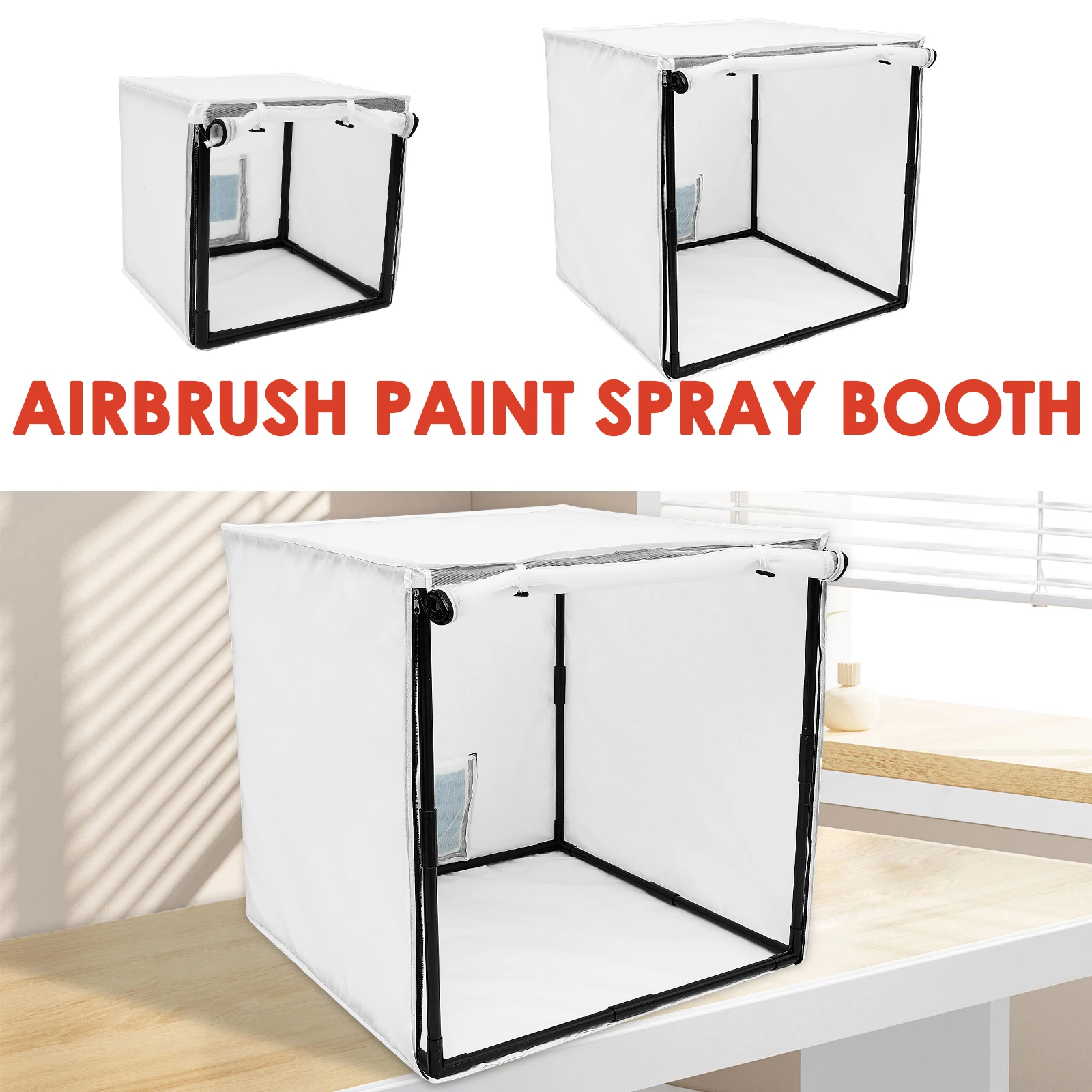 Airbrush Paint Spray Booth 15/29.5 Inch Detachable Model Painting Spray ...