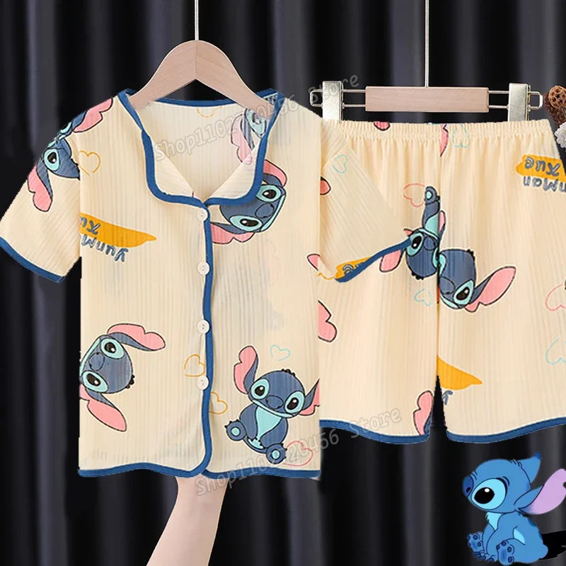 Disney-Stitch-Children-Pajama-Sets-Girls-Boys-Summer-Short-Sleeved ...