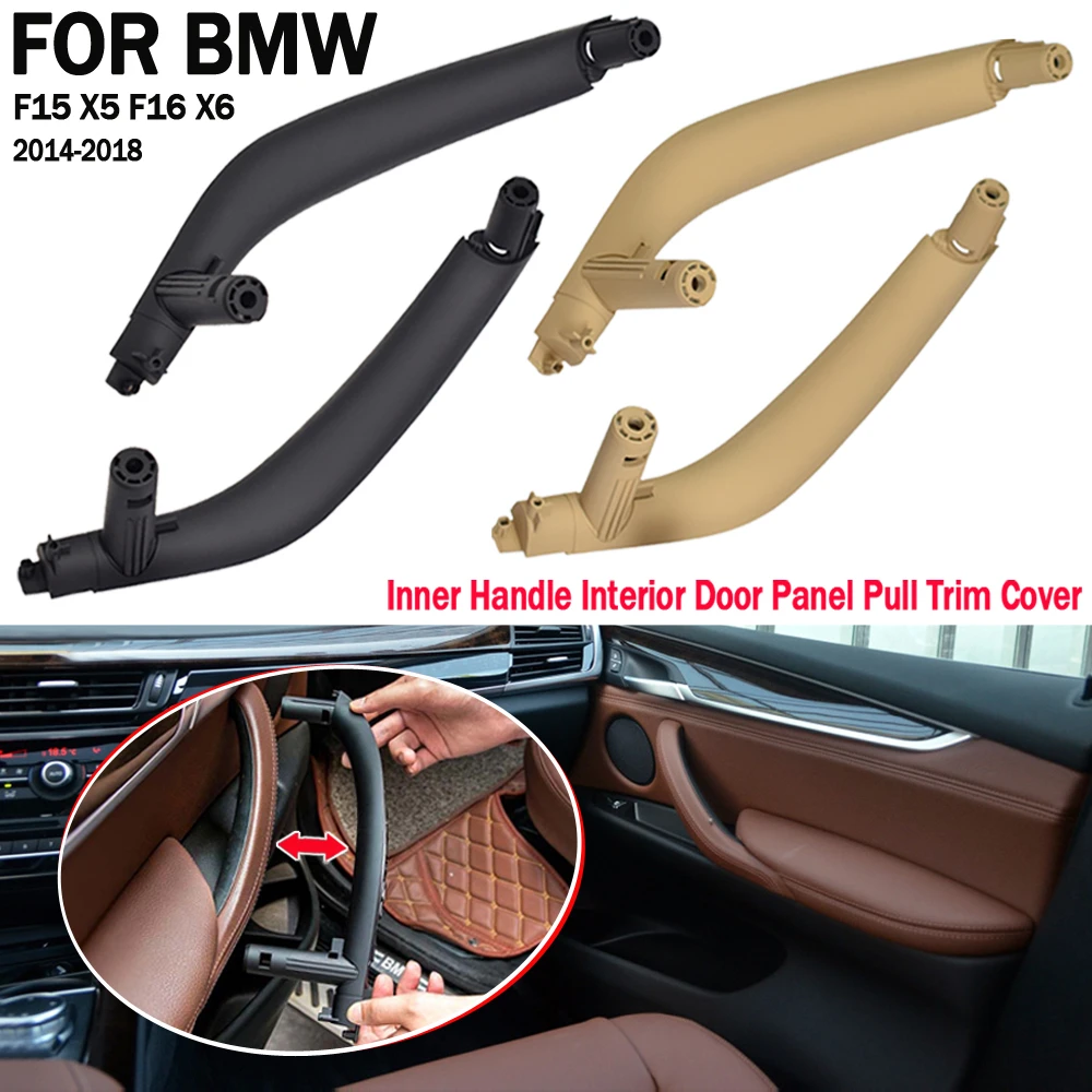 Car Interior Handle Inner Door Armrest Panel Pull Trim Cover For BMW X5 ...