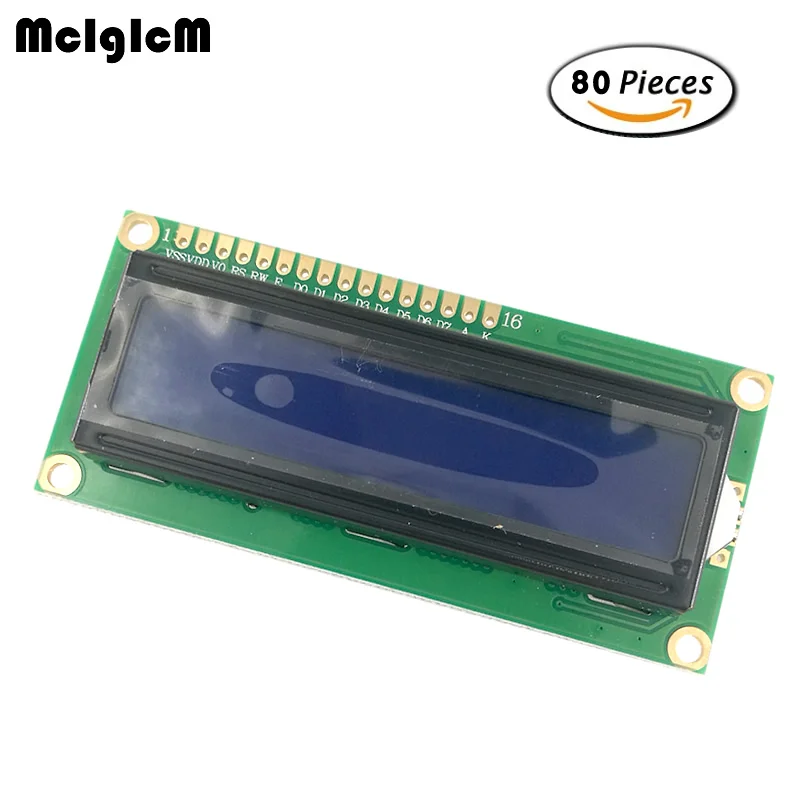 MCIGICM-80pcs-5V-lcd-1602-blue-screen-Character-LCD-Display-Module-Blue ...