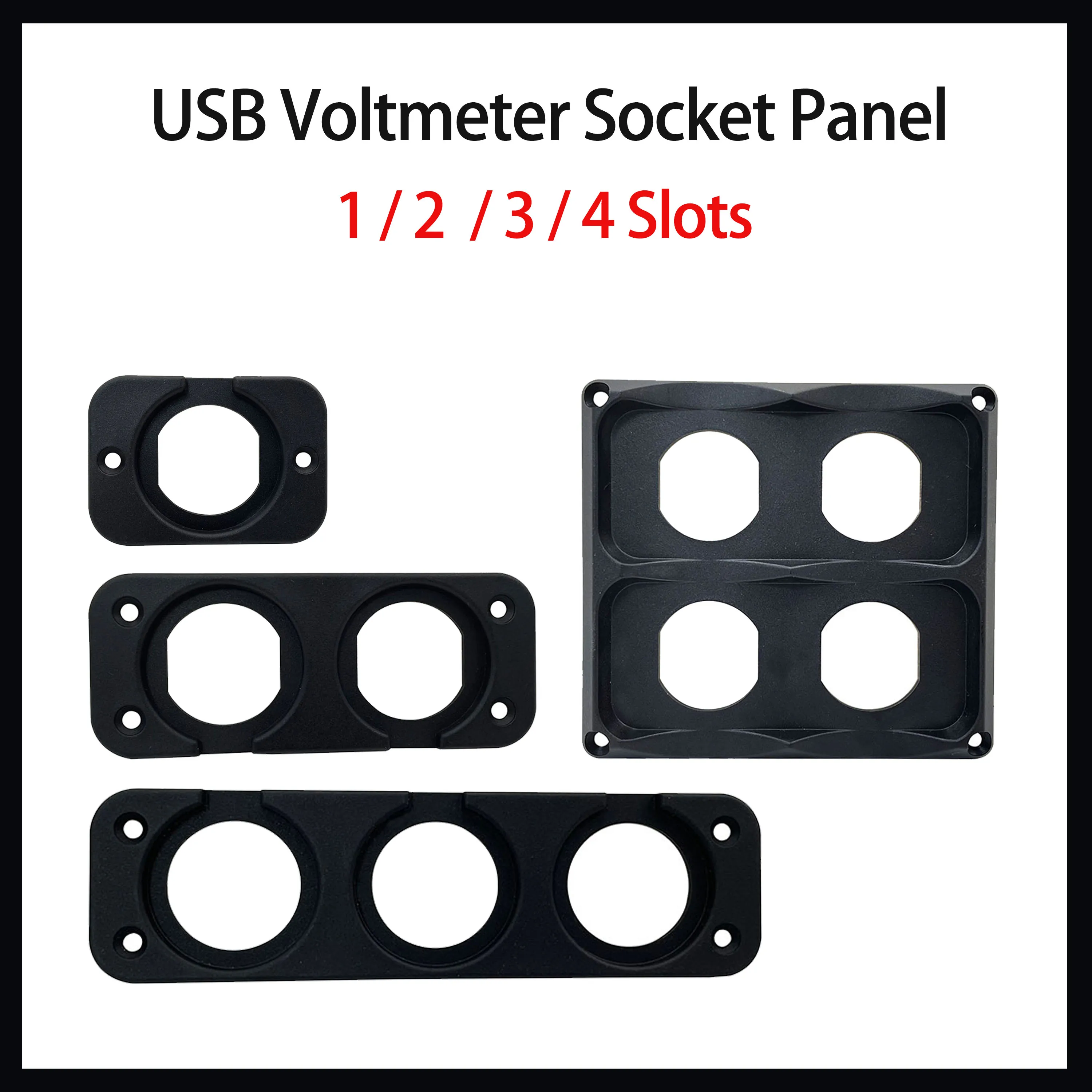1-2-3-4-Hole-Car-USB-Flush-Mount-Panel-12V-Marine-Power-Voltmeter ...