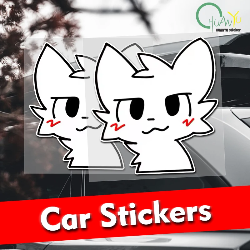 Blushing Cat Stickers for Bumper Home Living Room Room Decor Car Cute ...