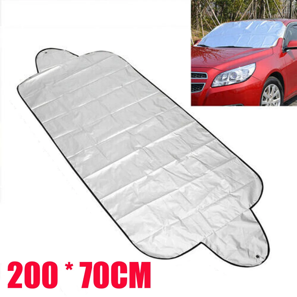 200*70cm Snow Cover For Front Windshield Vehicles Automobile Sun Shield ...