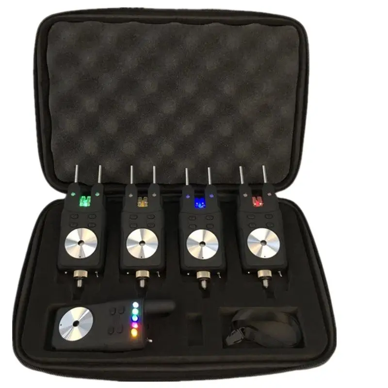 1+4 Brand New Carp Fishing Bite Alarm Waterproof Fishing Electronic ...