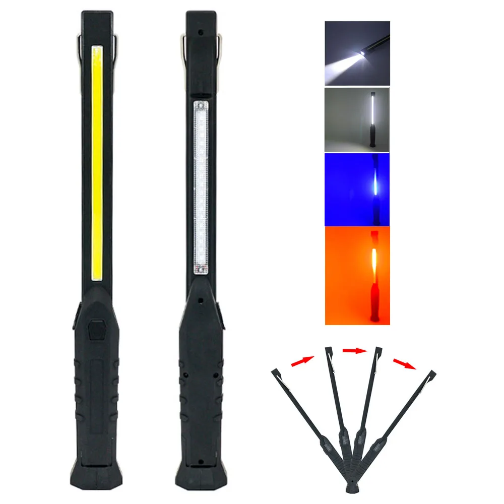 1000LM COB LED Car Emergency Flashlight 3 Lighting Source Work Light ...