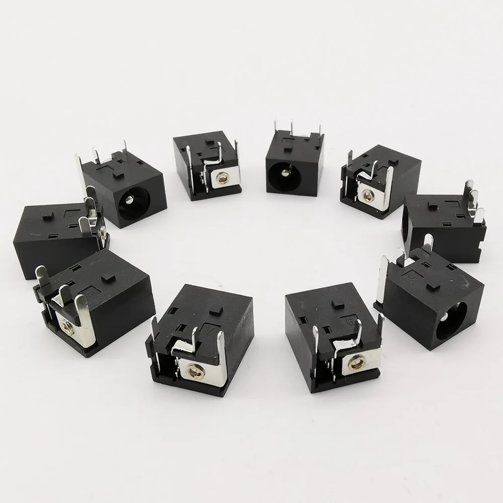 10Pcs-DC-044-5-5x2-1mm-DC-Power-Female-Socket-Adapter-3-Pin-DC-Power ...