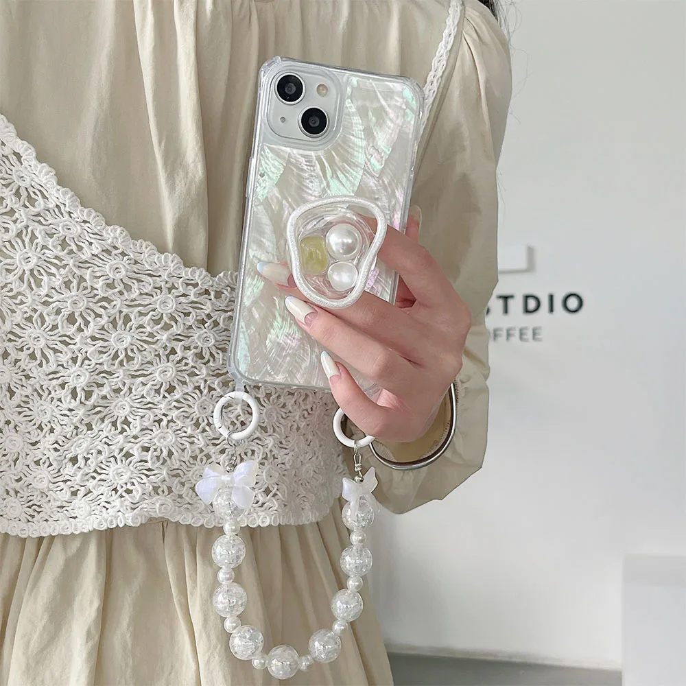 Luxury-Conch-Pattern-With-Ring-Holder-Bracket-Bracelet-Phone-Case-For ...