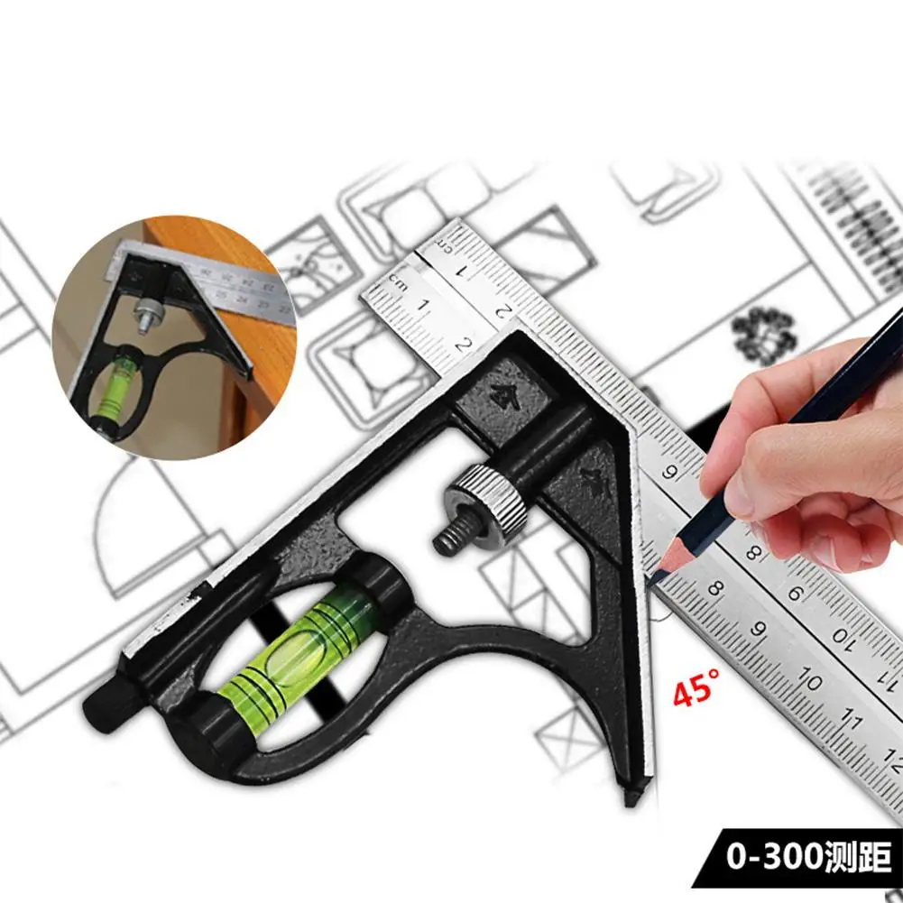 Adjustable-Combination-Square-Right-Angle-Ruler-45-90-Degree ...