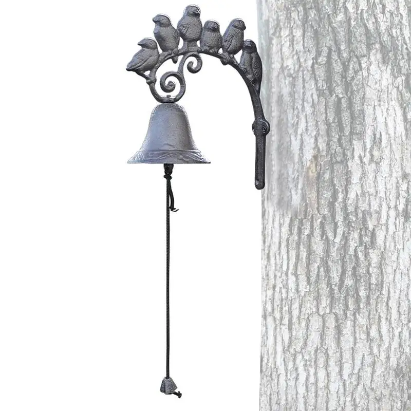 Farmhouse Dinner Bell Cast Iron Church Wall Bell Wall-Mounted Front ...