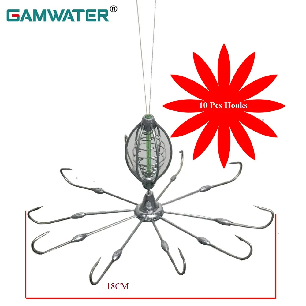 Gamwater 1pcs 18cm Lantern Bait Case Barbed Explosion Hook Stainless ...