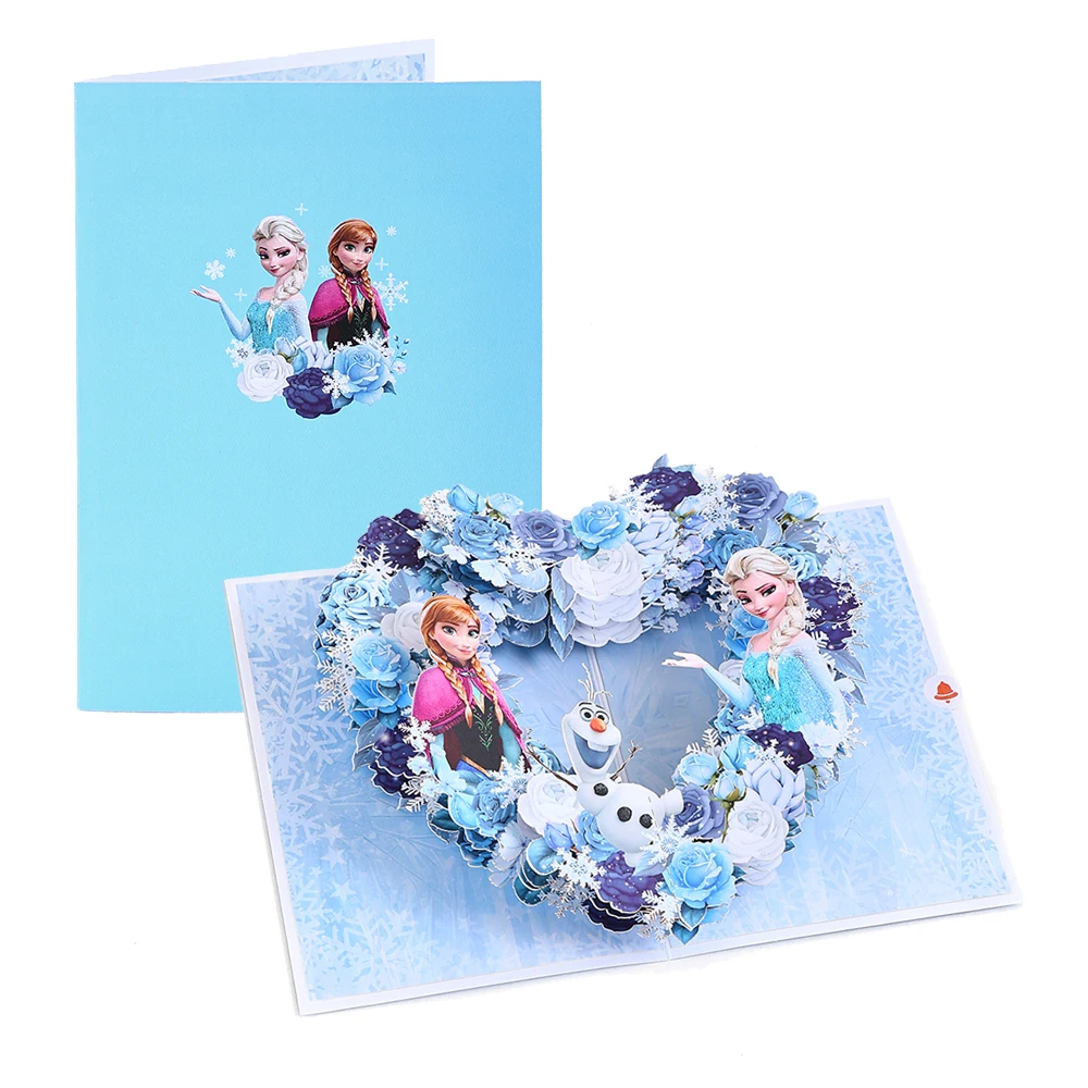 Frozen-Greeting-Cards-with-Envelope-Ice-Flower-Postcard-Anna-Elsa ...