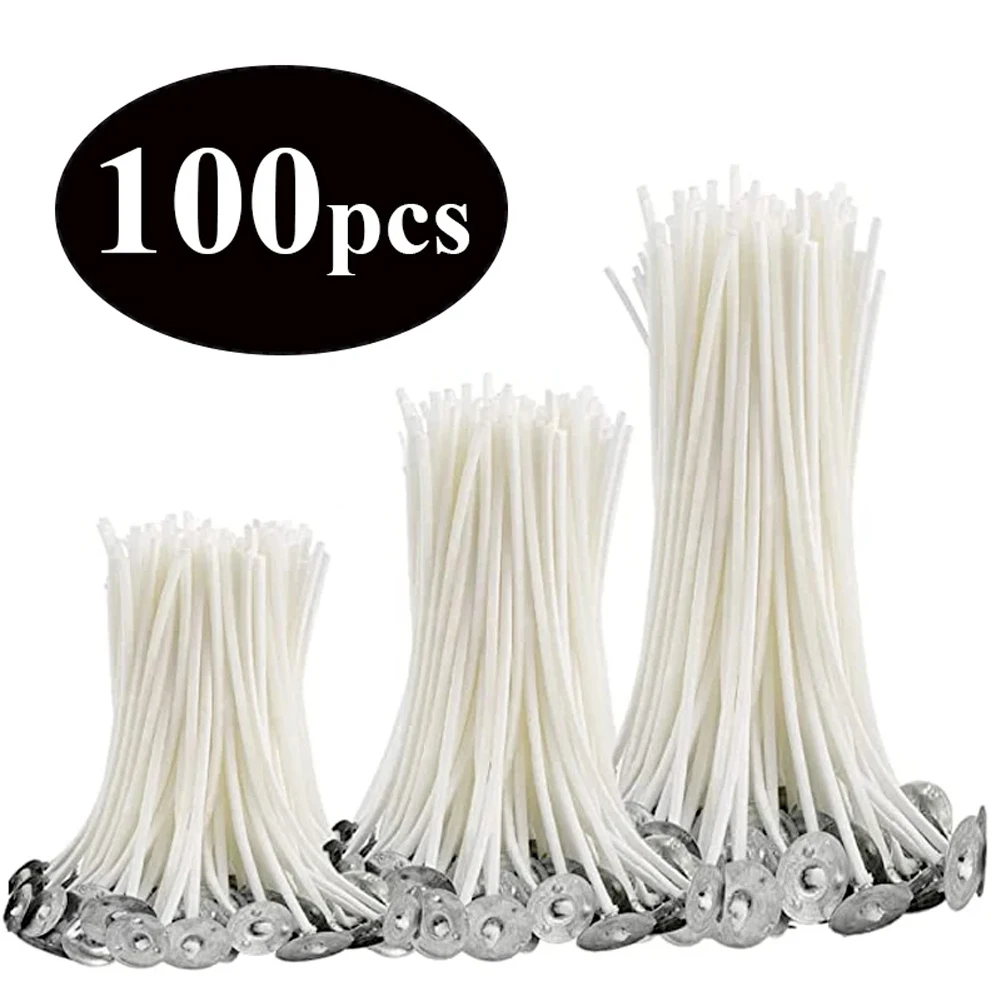Multiple-Sizes-Waxed-Cotton-Thread-Candle-Wick-100pcs-set-Smokeless ...