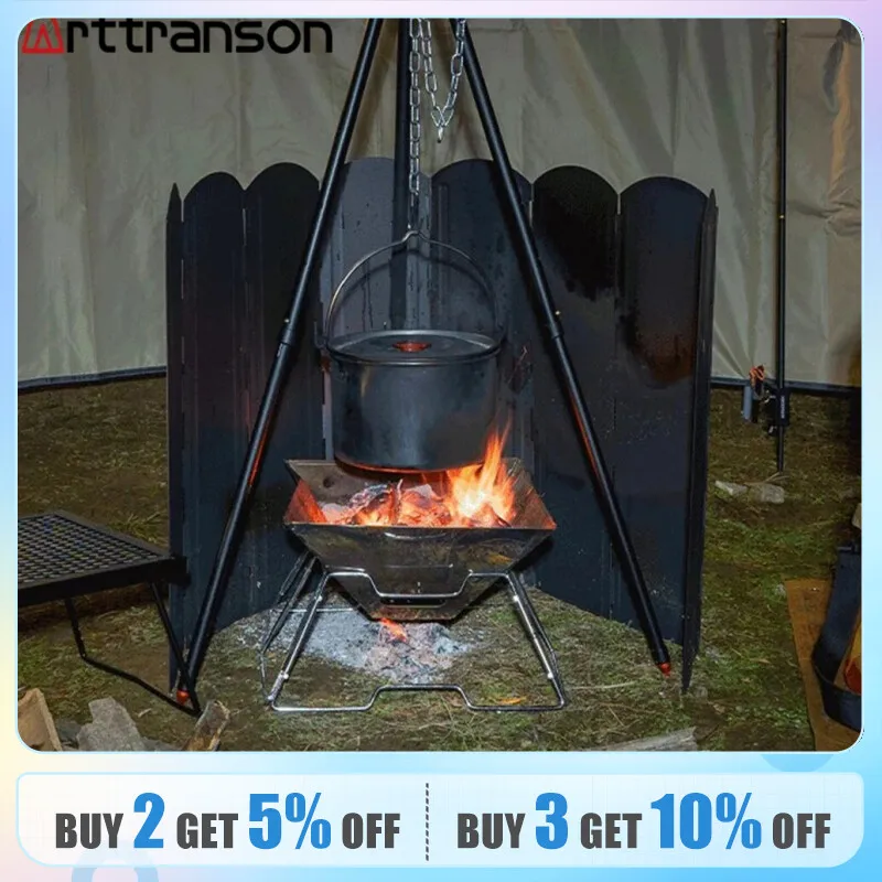 Folding-Camping-Stove-Windscreen-Outdoor-Wind-Blocker-8-Plates-Camping ...