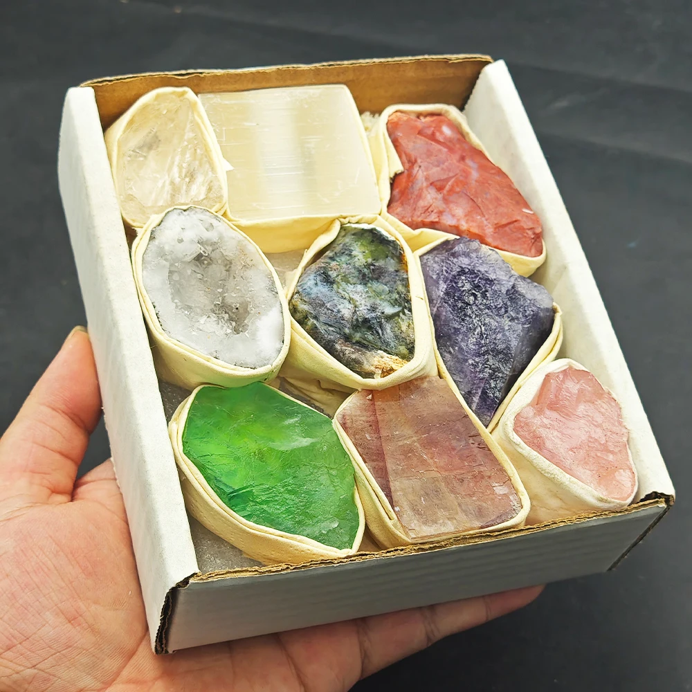 Raw Stone Crystal Set 1.6-2.4" Natural Stone Rock Minerals Specimens ...