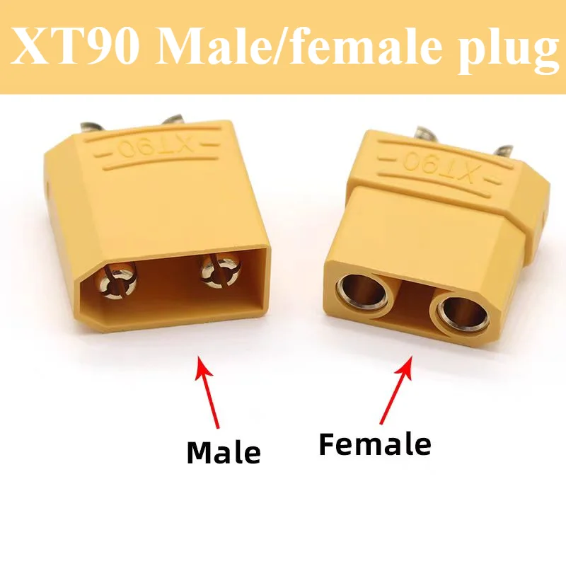 1-10-Pair-XT90-Bullet-Connectors-Male-Female-Power-Plugs-Power-RC-LV ...