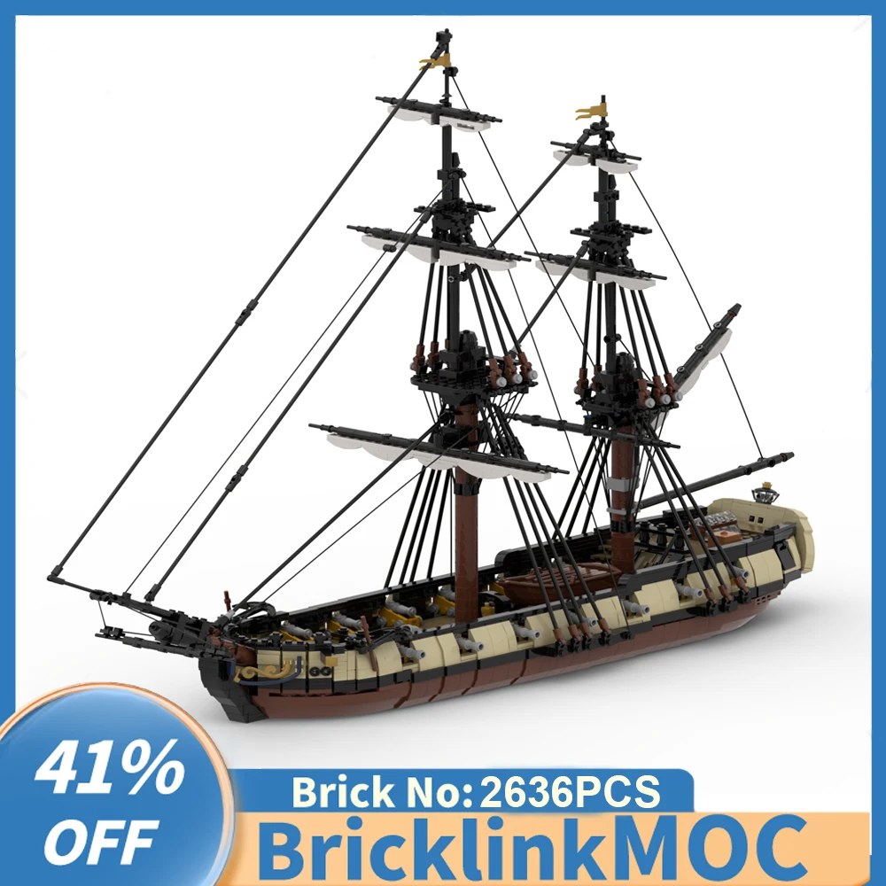NEW-2636PCS-MOC-European-Medieval-HMS-Romulus-British-bomb-ketch-boat ...
