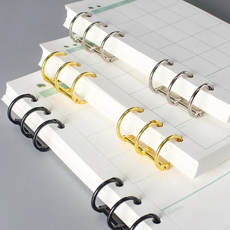 2 Stuks Metalen Loose Leaf Binder Ringen Kalender Cirkel 3 Ringen Voor ...