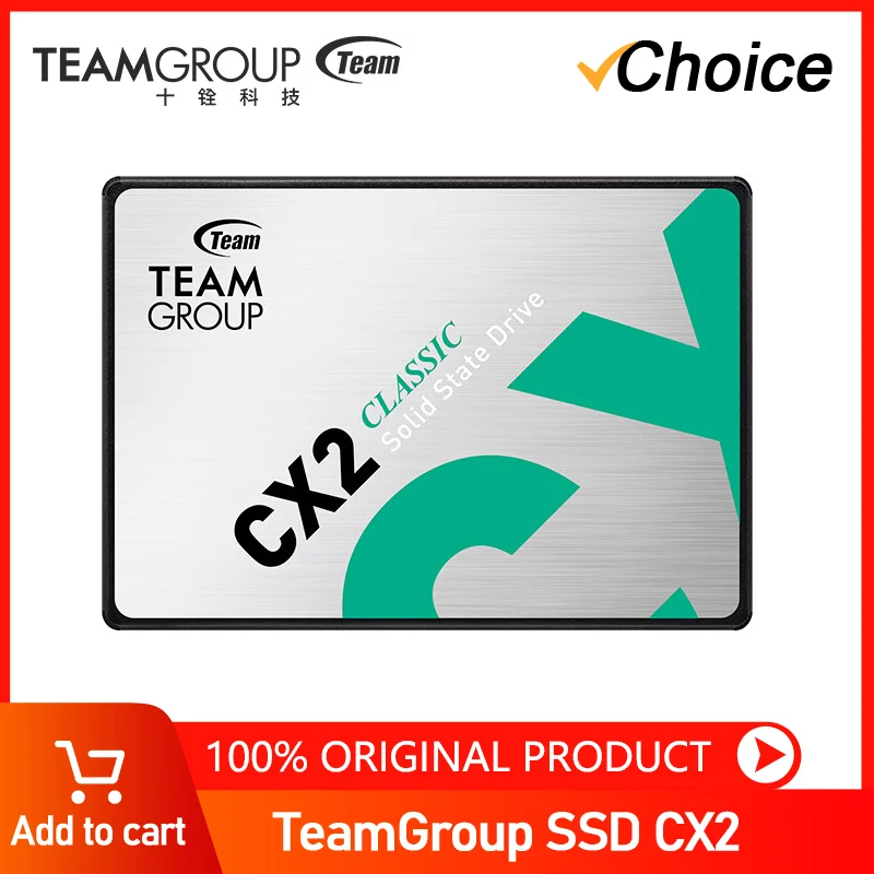 TeamGroup SSD CX2 256GB 512GB 1TB 2TB GX2 128GB 2.5 inci SATA III 3D NAND Internal Solid State Drive