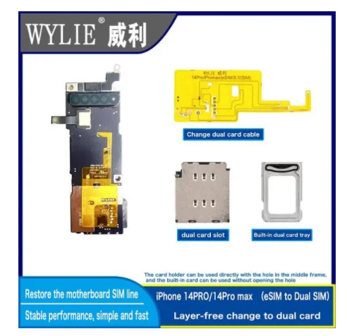 Wylie eSim To Sim Slot Tray For iPhone 14 Pro Max 14ProMax 14Pro 14Plus ...