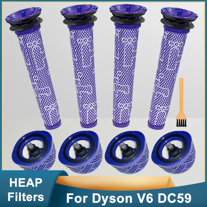 다이슨 V6 DC59 용 프리 필터 포스트 필터, 앱솔루트 익스클루시브 무선 스틱 진공 청소기 교체 부품, 965661 01 ...