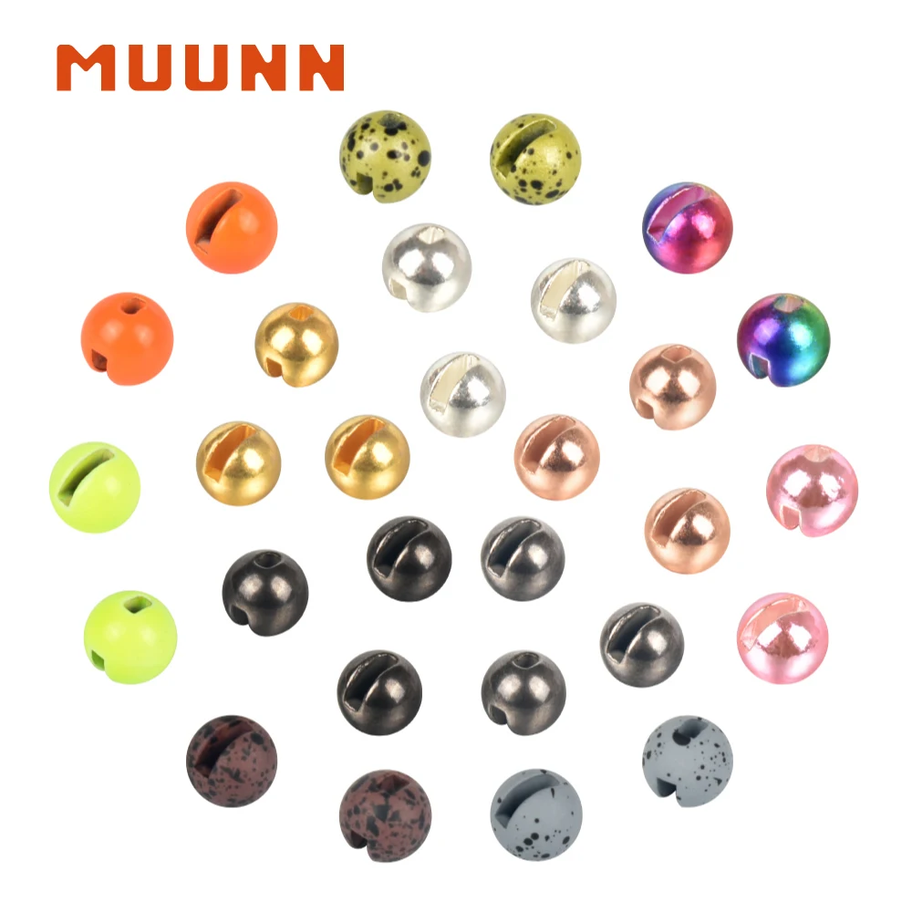 MUUNN-50pcs-2-5-3-8mm-Tungsten-Slotted-Beads-Fly-Tying-Material-Multi ...