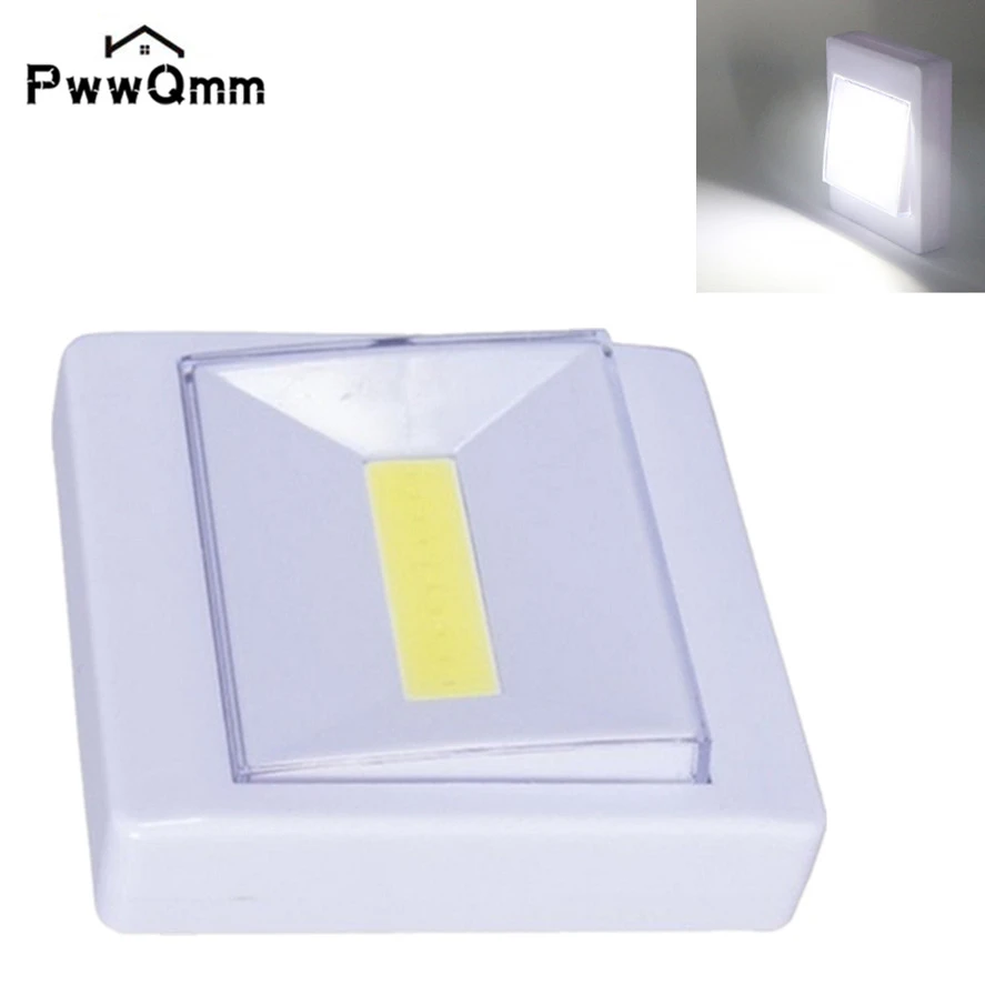 LED Super Bright COB Switch Night Light Battery Operated Wall Lamp ...