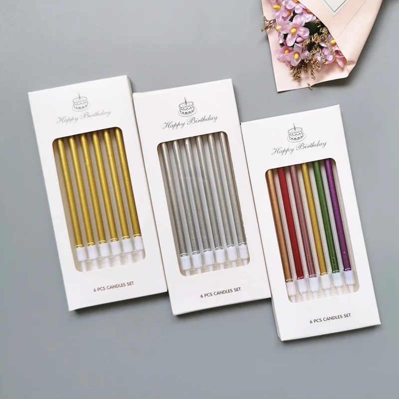 Velas-finas-longas-coloridas-do-anivers-rio-velas-nos-suportes-para-o ...