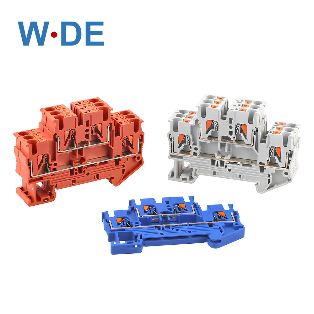 10Pcs-Din-Rail-Terminal-Block-PTTB-2-5-Electrical-Connector-Double ...