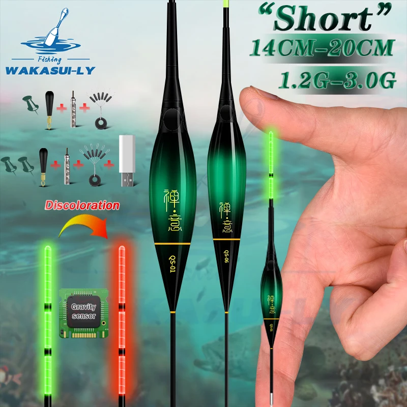 New Short Electronic Fishing Float With Luminous LED Gravity Sensing ...