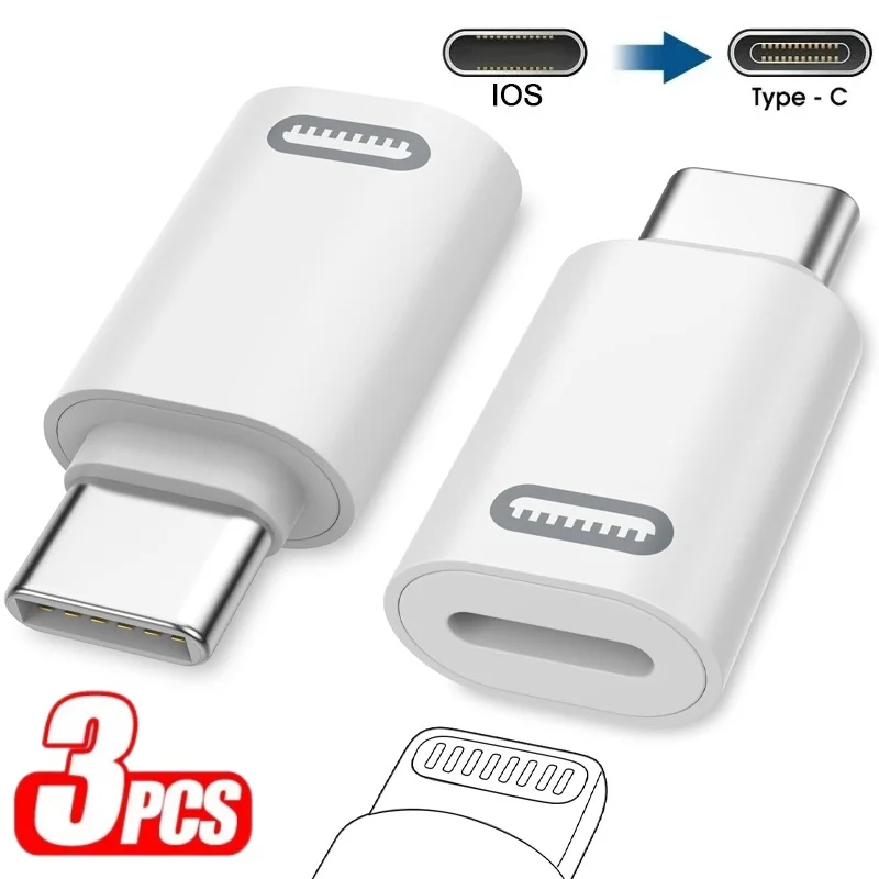 1-3Pcs-IOS-Female-To-Type-C-C-Male-Adapter-PD27W-Fast-Charging-High ...