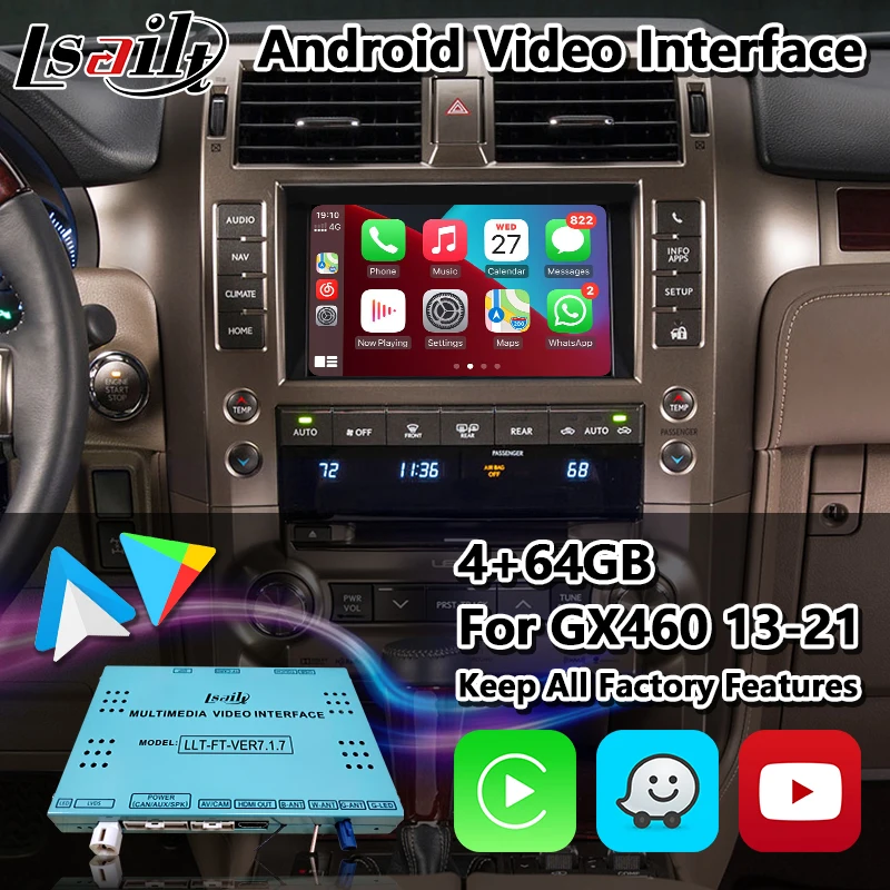 Lsailt Android Carplay Interface For Lexus Gx460 Gx400 Gx 2013-2021 ...