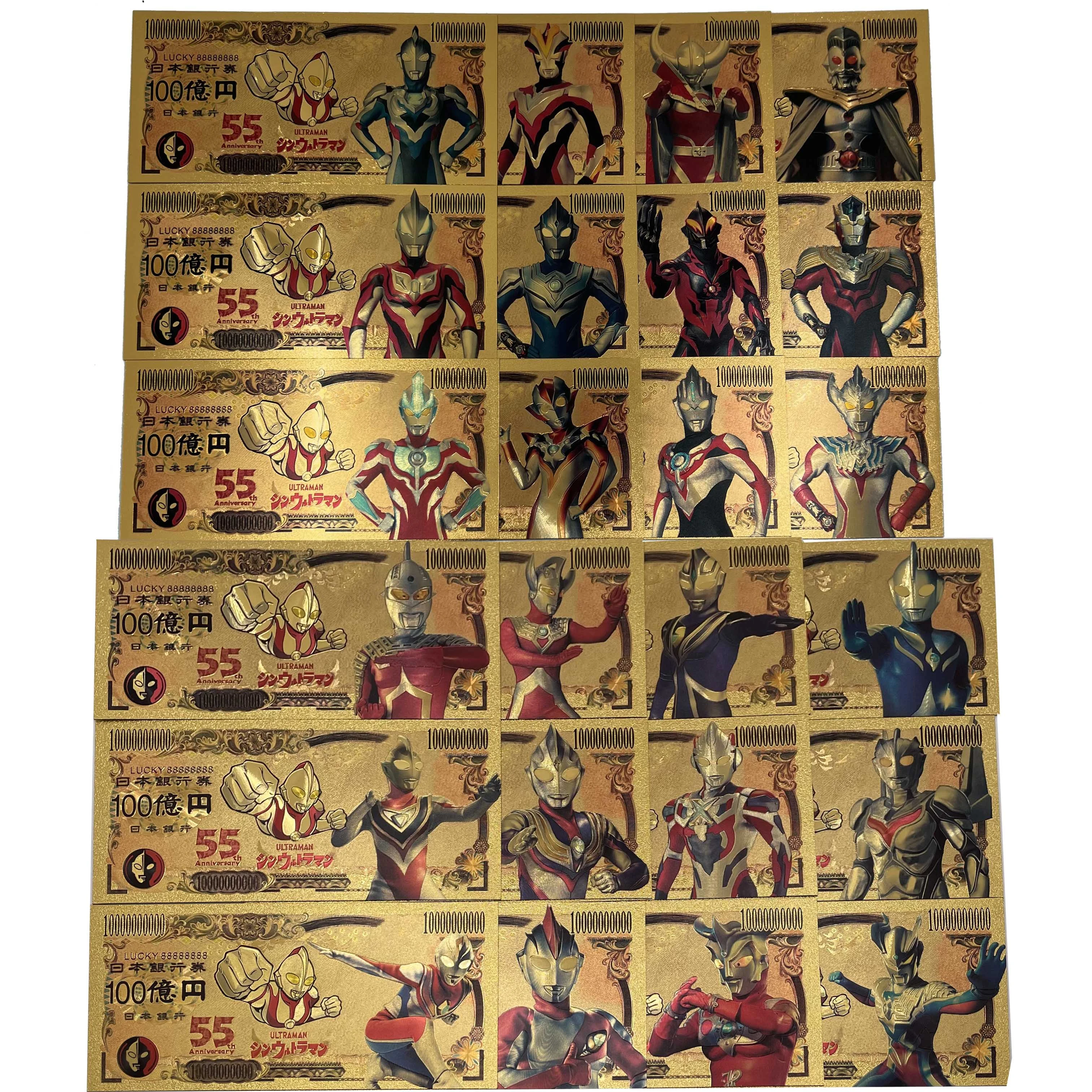 Tarjetas de plástico de lámina dorada de Anime clásico japonés, 24 ...