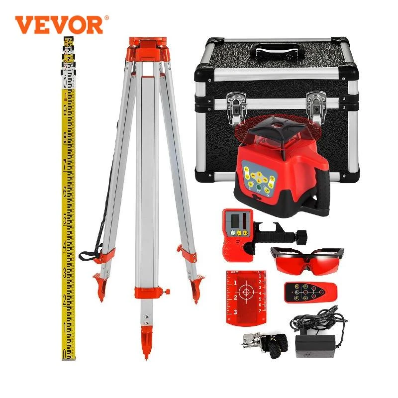 VEVOR 360 Rotary Laser Level Auto Self-Leveling ±5 Degrees W/ Tripod ...