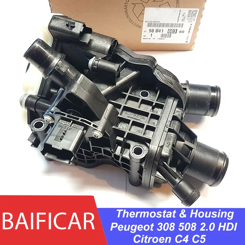 Baificar 새로운 정품 서모 스탯 하우징 9804160380 푸조 308 3008 508 5008 복서 전문가 시트로엥 ...