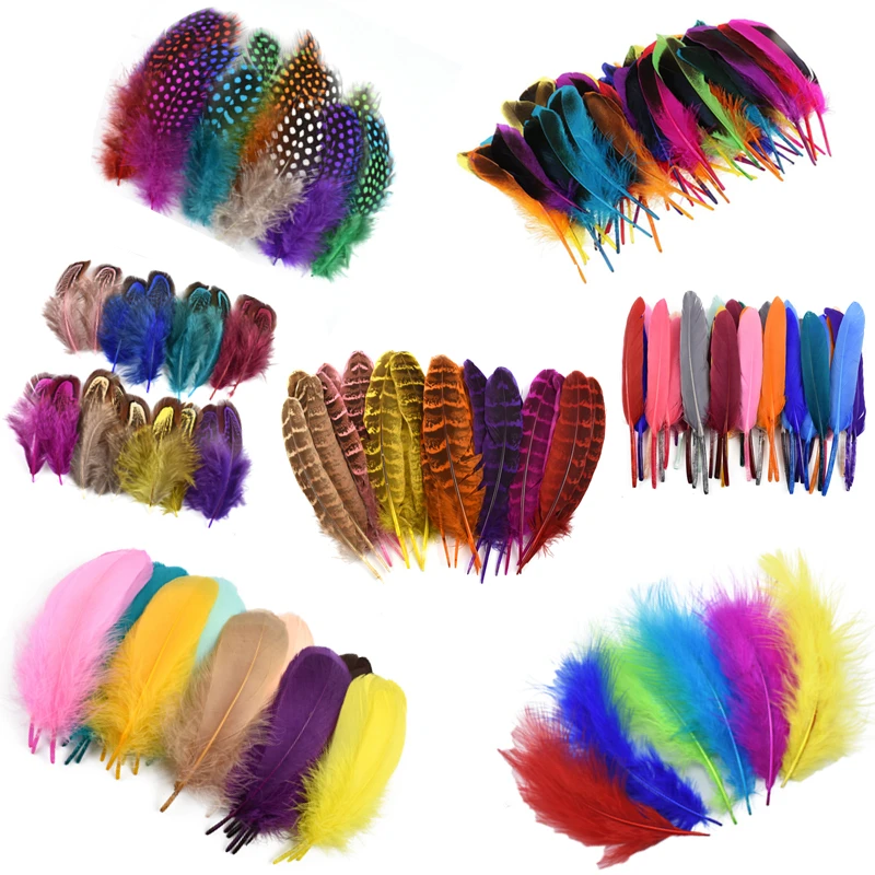 Many Kinds Colorful Combinations Goose Ostrich Feathers for Crafts ...