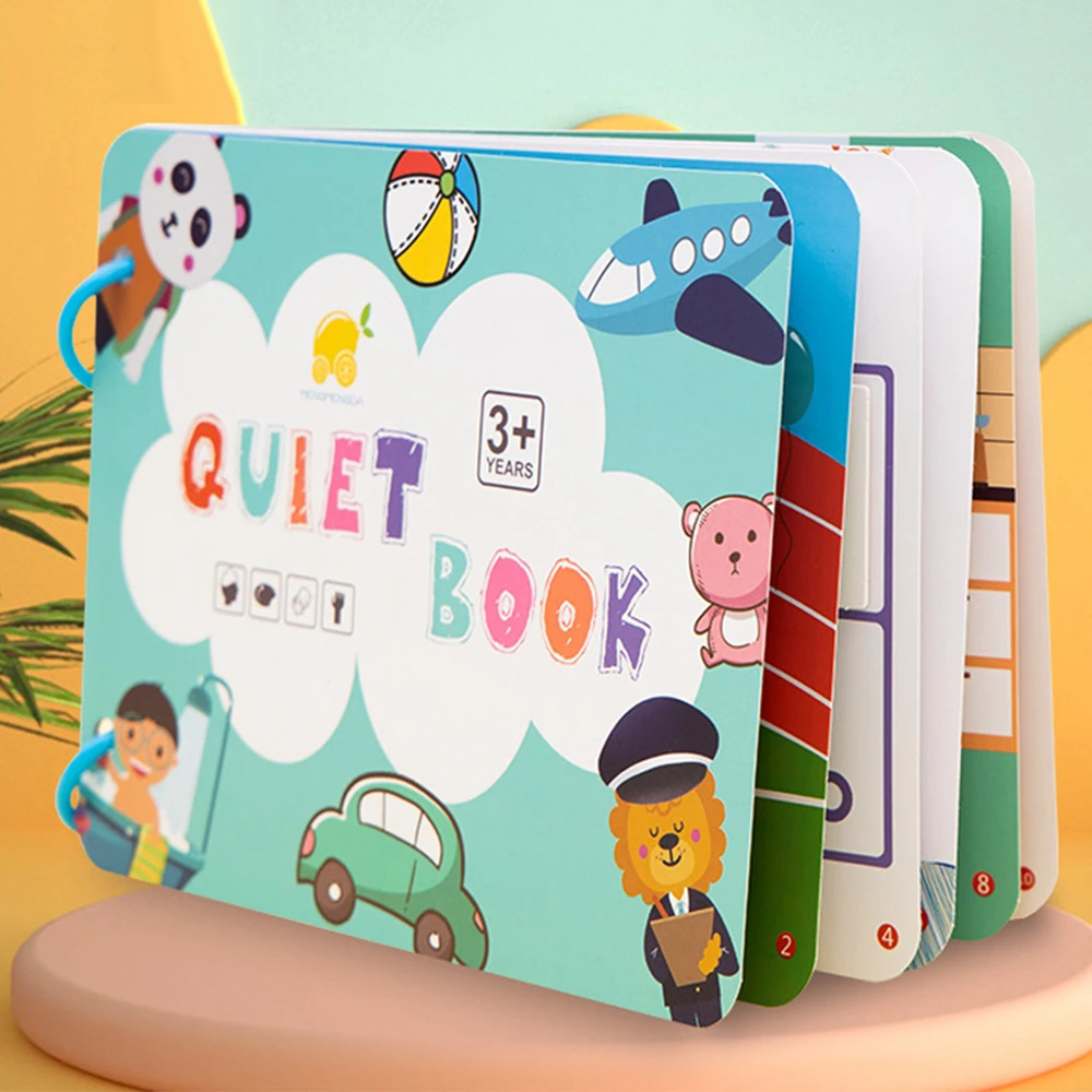 Montessori-Busy-Book-Educational-DIY-Paste-Sticker-Toy-Logical-Life ...