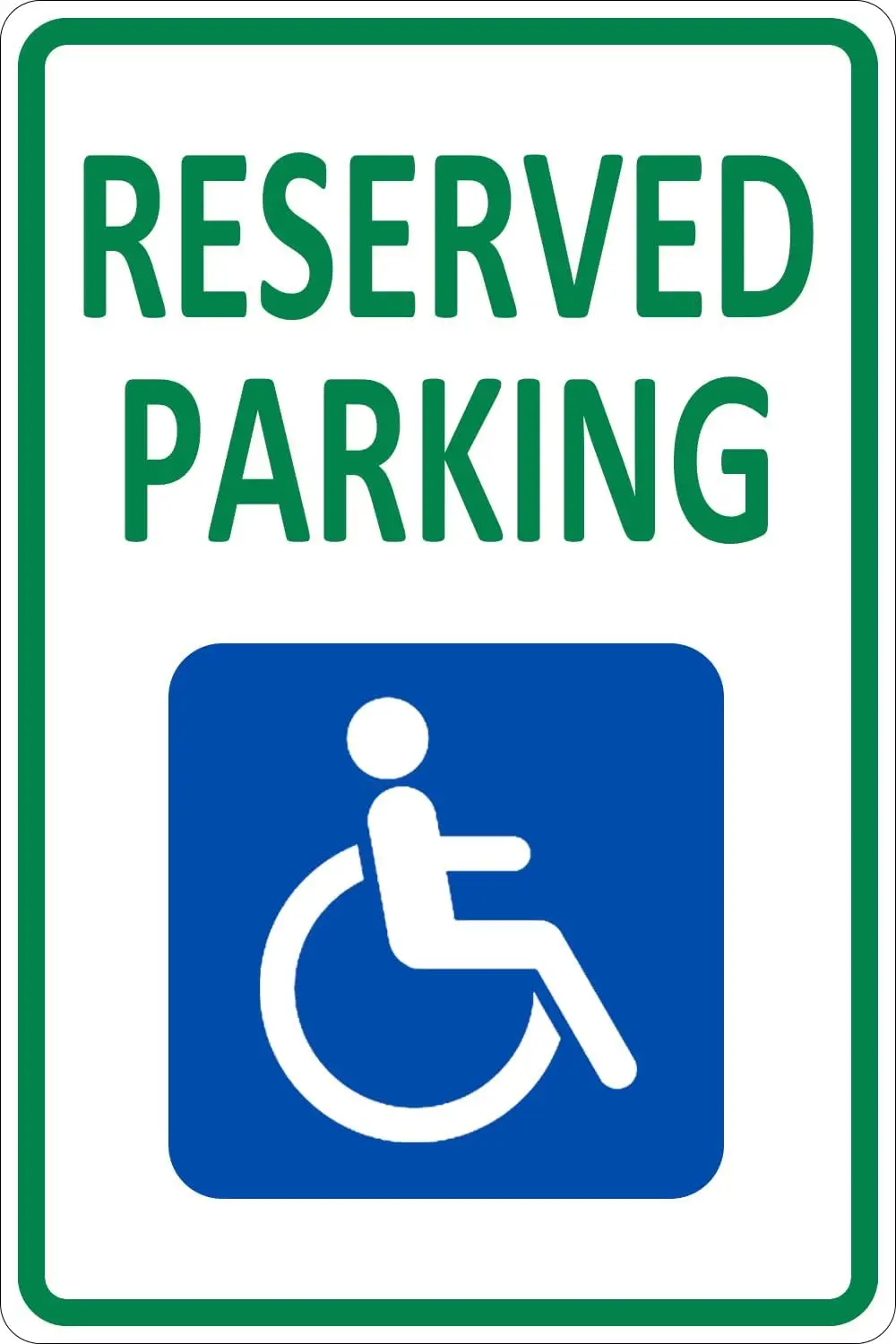 Reserved Parking Metal Sign, Handicap Parking Tin Sign, with Picture of ...