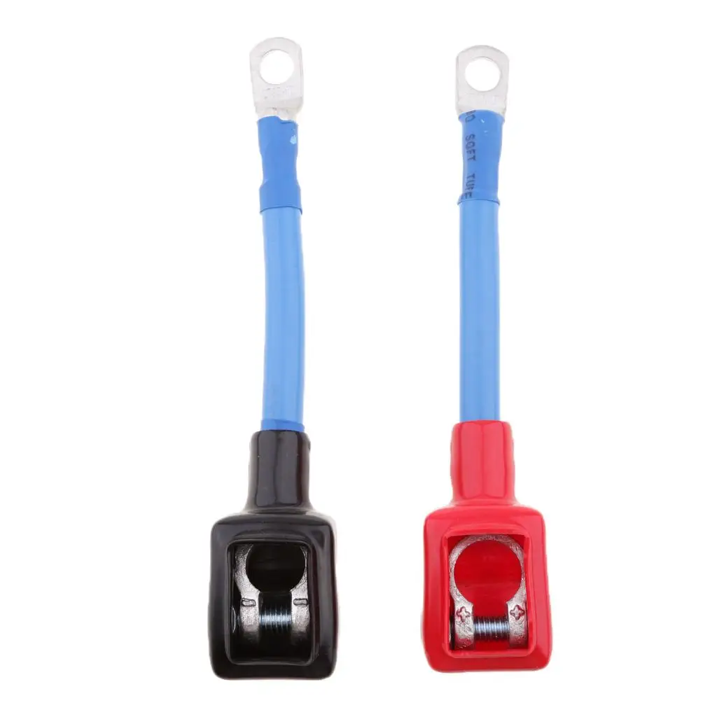 1 Pair Car Positive+Negative Battery Extension Cable Wire Connector ...
