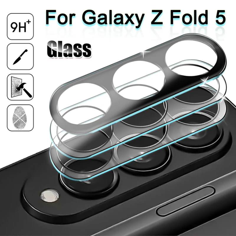 For Samsung Galaxy Z Fold 5 Clear Camera Lens Protector HD Tempered ...