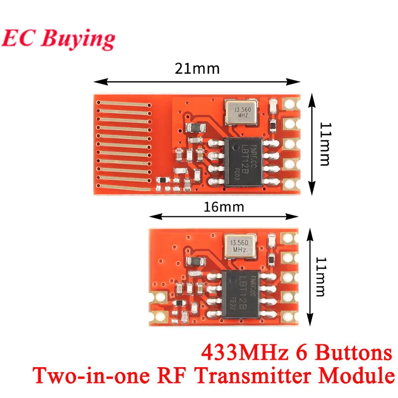433MHz-10dBm-6-Buttons-Two-in-one-RF-Transmitter-Module-Wireless-Remote ...