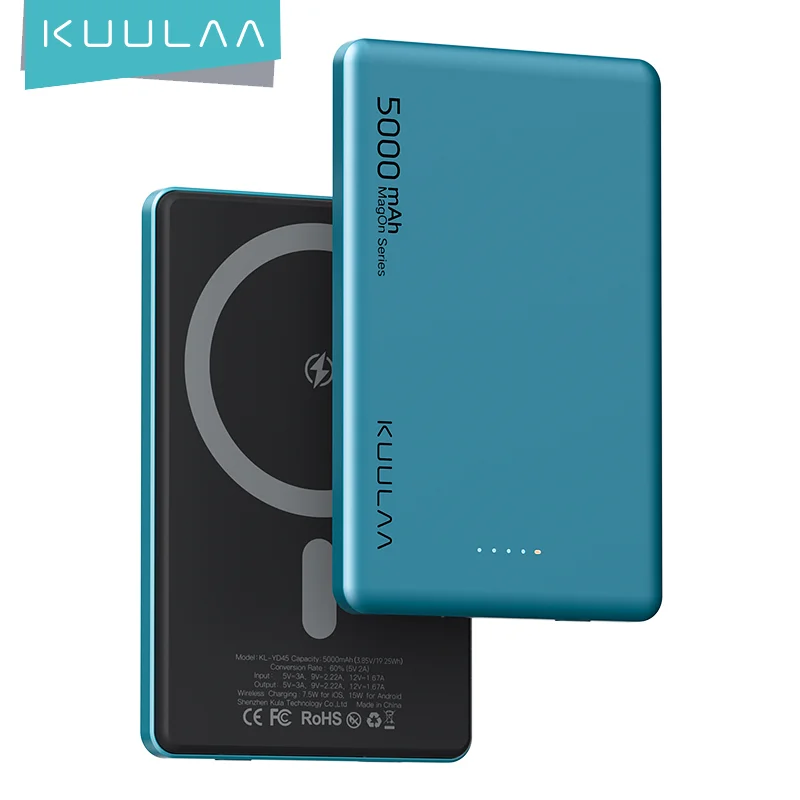 KUULAA-20W-Magnetic-Wireless-Charging-5000mAh-Power-Bank-8-6mm-Metal ...